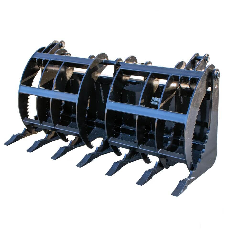 Dual Clamshell Grapple for Skid Steer— Prime Attachments — Yard Patriots